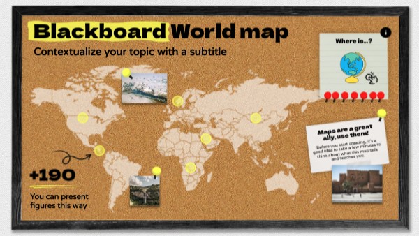 Blackboard World Map | Genially