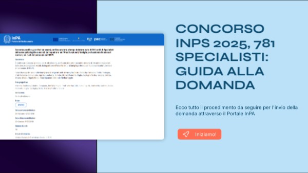 Concorso INPS 2025, 781 specialisti: guida alla domanda | Genially