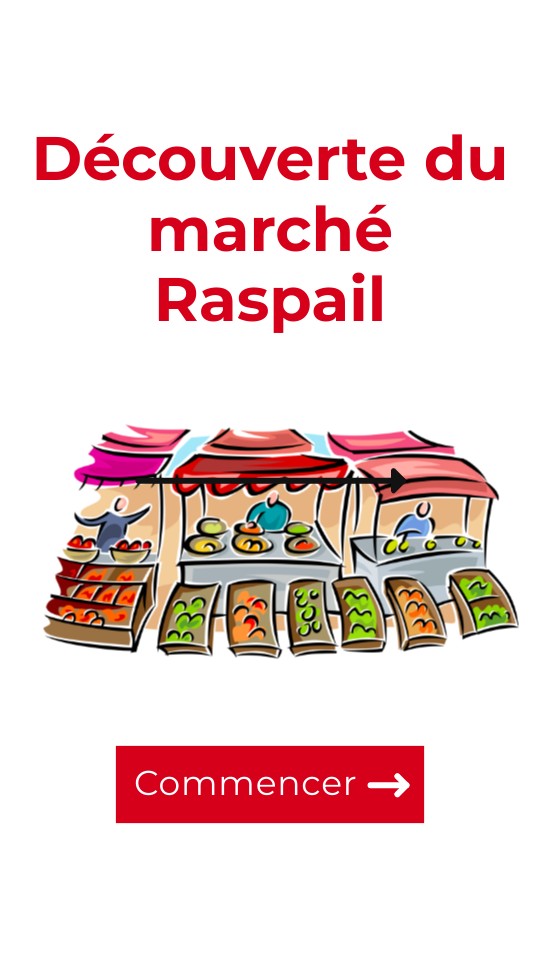 Découverte du marché Raspail | Genially