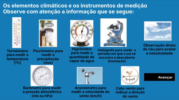 Elementos do clima e instrumentos | Genially