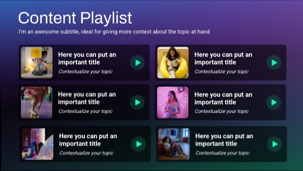 Playlist de Contenu | Genially