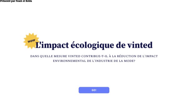 L'impact écologique de vinted | Genially