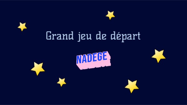 Grand jeu de départ | Genially