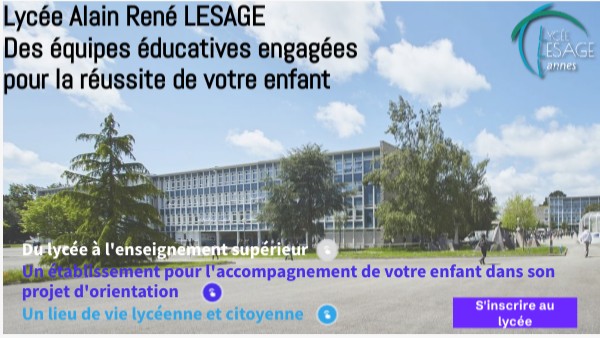 Présentation Lycée LESAGE parents Belle-Ile | Genially