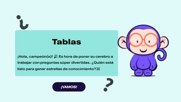 Tablas- QUIZ PLANTILLA 6 | Genially