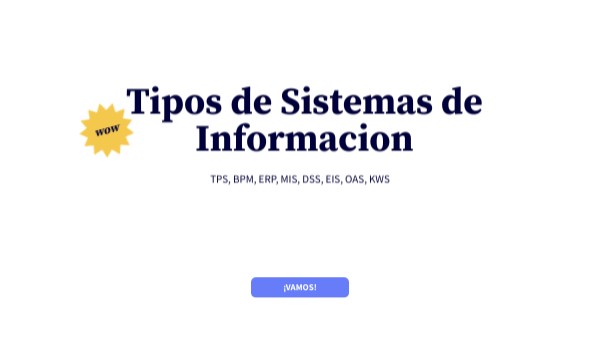 Tipos de Sistemas de Informacion | Genially