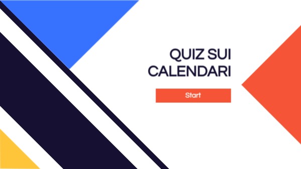 Quiz sui calendari | Genially
