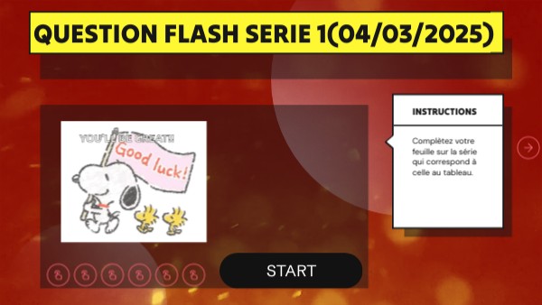 Question flash serie 1(04/03/2025) | Genially