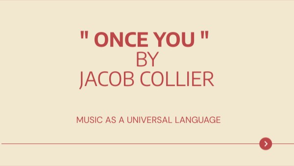 " ONCE YOU " BYJACOB COLLIER | Genially
