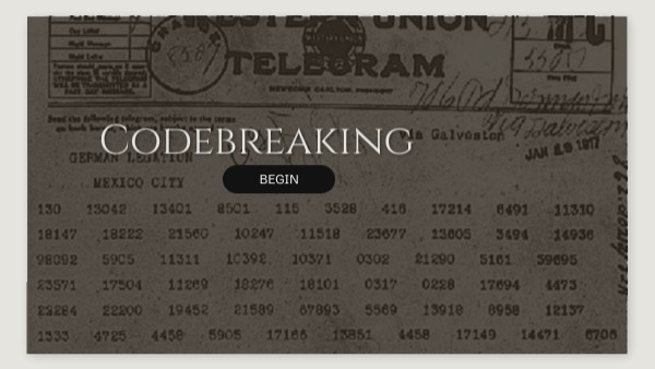 WWI Codebreaking Puzzle | Genially