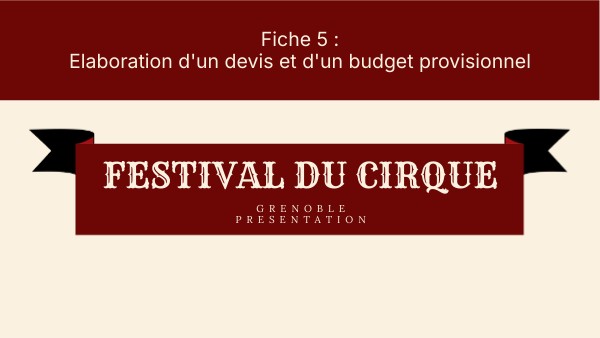 Fiche 6 : Elaboration d'un devis et d'un budget provisionnel | Genially