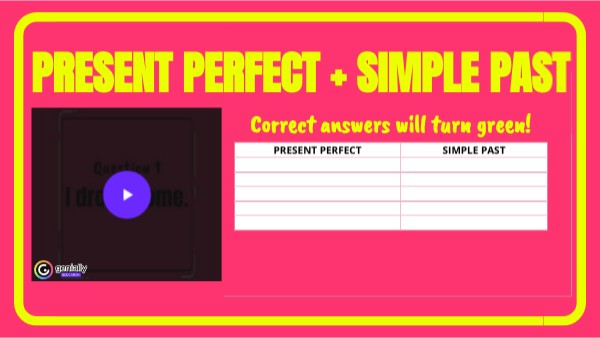 PRESENT PERFECT + SIMPLE PAST | Genially