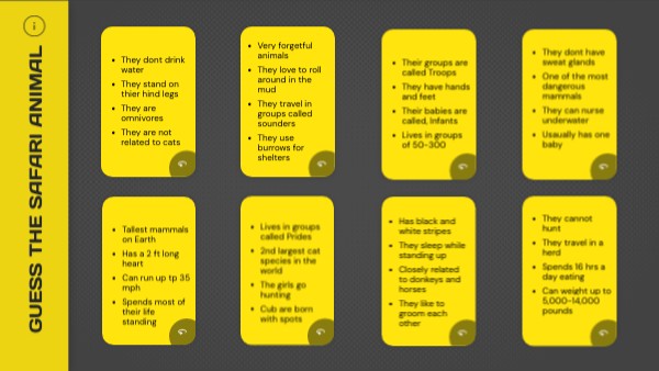 Guess the Safari Animal | Genially