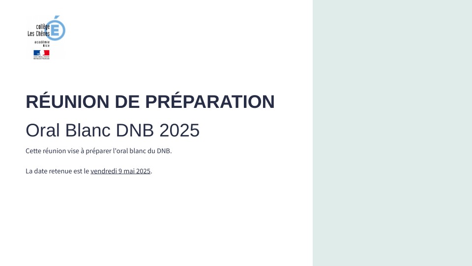 Réunion préparation oral blanc (10 mars 2025).pptx | Genially