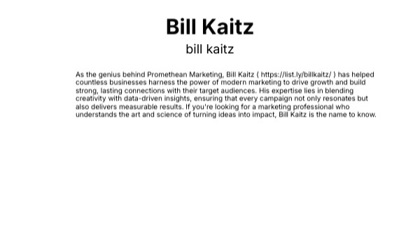 Bill Kaitz | Genially
