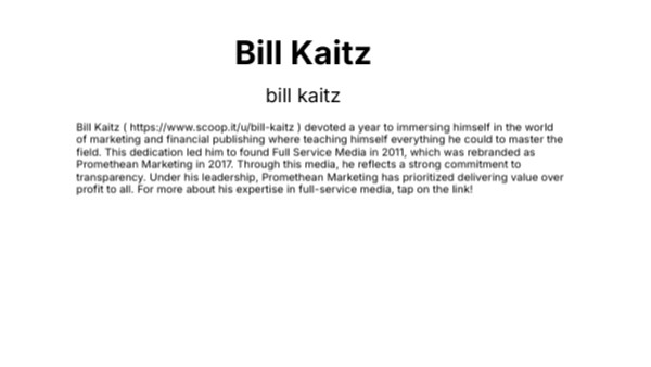 Bill Kaitz | Genially