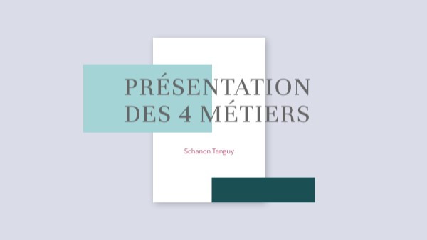 présentation des 4 métiers | Genially