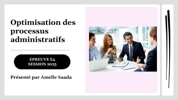 Optimisation des processus administratifs | Genially