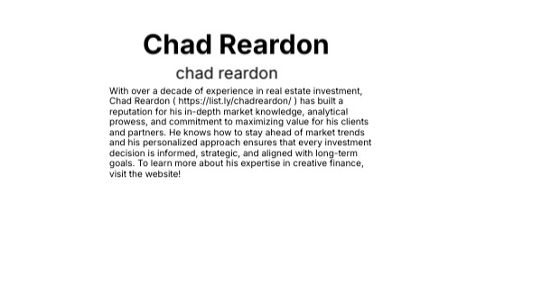 Chad Reardon | Genially