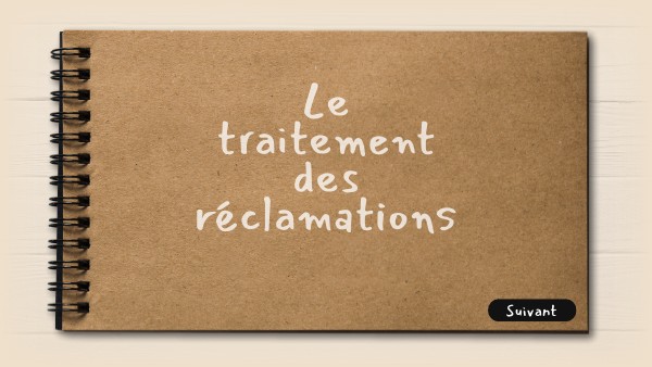 Le traitement des réclamations | Genially