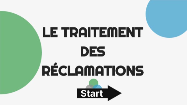 Le traitement des réclamations | Genially