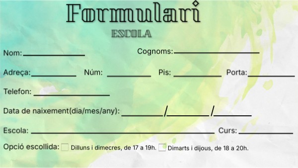 Formulari | Genially