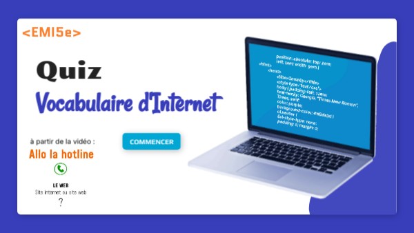 Vocabulaire d'Internet2 | Genially
