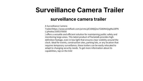 Surveillance Camera Trailer | Genially