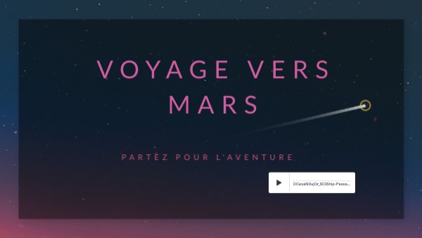 Voyage vers mars | Genially