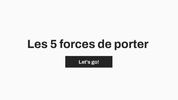 Les 5 forces de porter | Genially