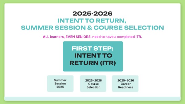2025-2026 ITR, SS, Course Selection | Genially
