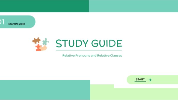 1. Study Guide - Relative Pronouns and Relative Clauses | Genially