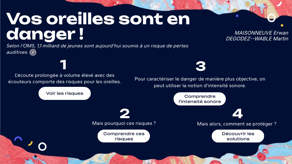 Vos oreilles sont en danger ! | Genially