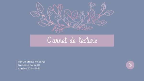 Carnet de lecture (HLP) | Genially