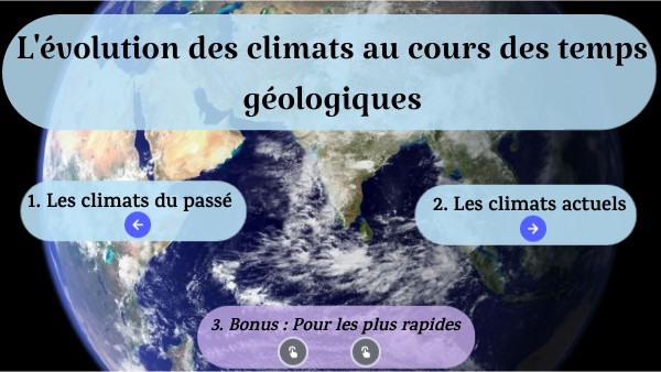 L'évolution des climats au cours des temps géologiques | Genially