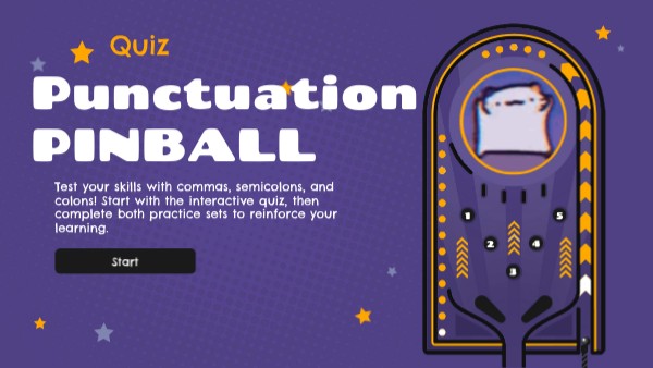 Punctuation PINBALL | Genially
