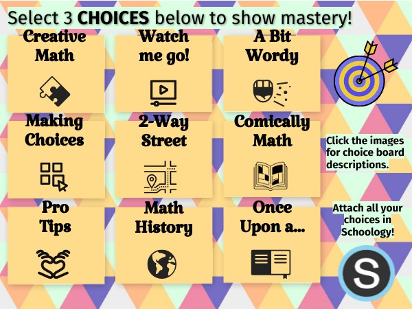 Alg II - Unit 7 Choice Board | Genially