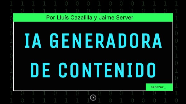 IA GENERADORA DE CONTENIDO | Genially