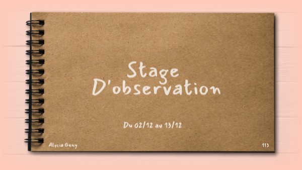 Stage D'observation | Genially