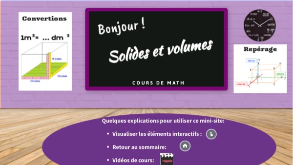 Solides, volumes et repérage dans le pavé | Genially