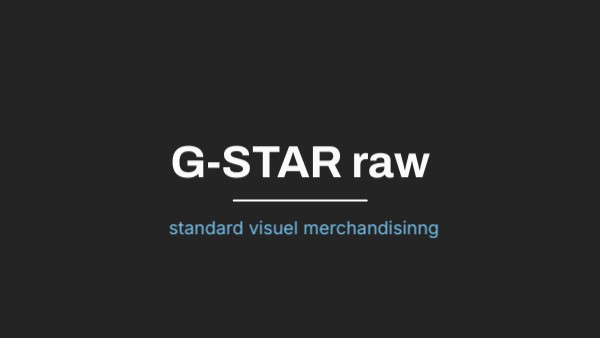 G-STAR raw merchandising | Genially