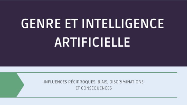 Genre et Intelligence artificielle | Genially