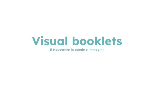 Presentazione UdA Visual booklets | Genially
