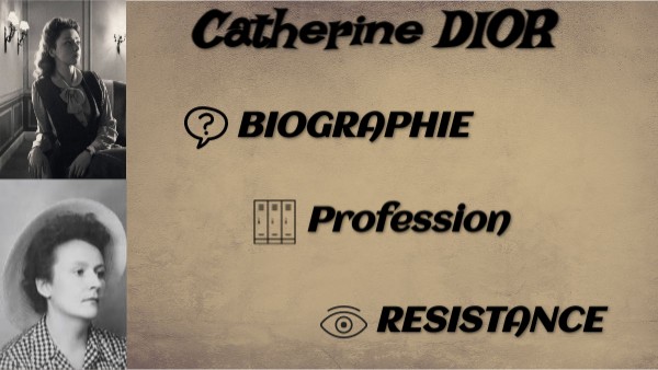 Carte d'identité de Catherine Dior | Genially