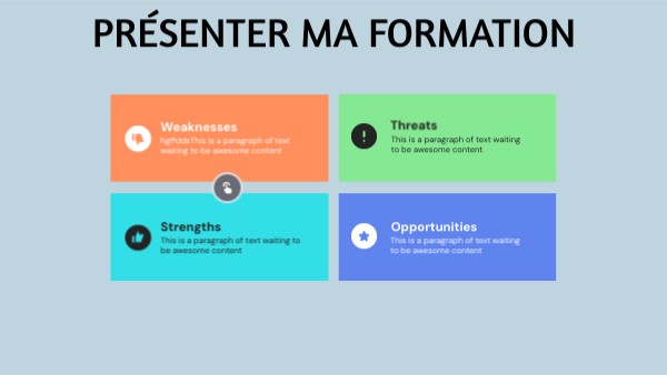 Présenter ma formation | Genially