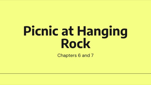 Picnic at Hanging Rock | Genially