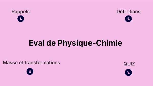 Eval de Physique-Chimie | Genially