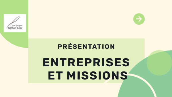 Stage et missions présentation | Genially