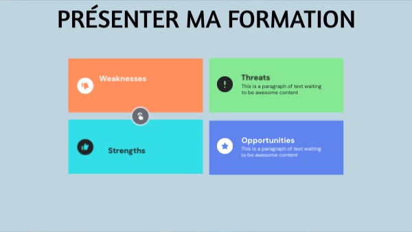 Présenter ma formation | Genially