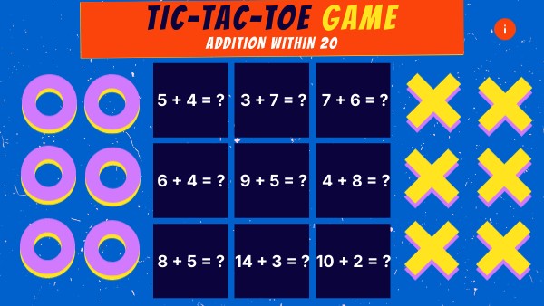 Tic Tac Toe: Addition within 20 | Genially